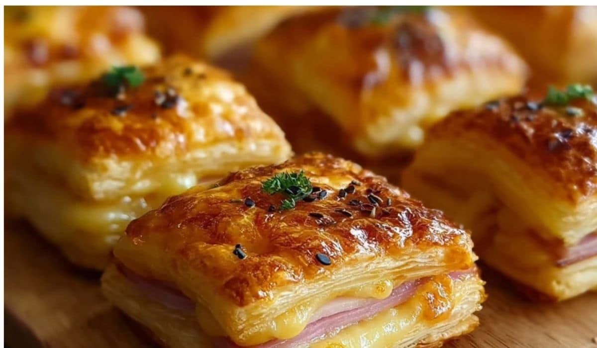 Crispy Ham and Cheese Puff Pastry Squares Recipe You’ll Love